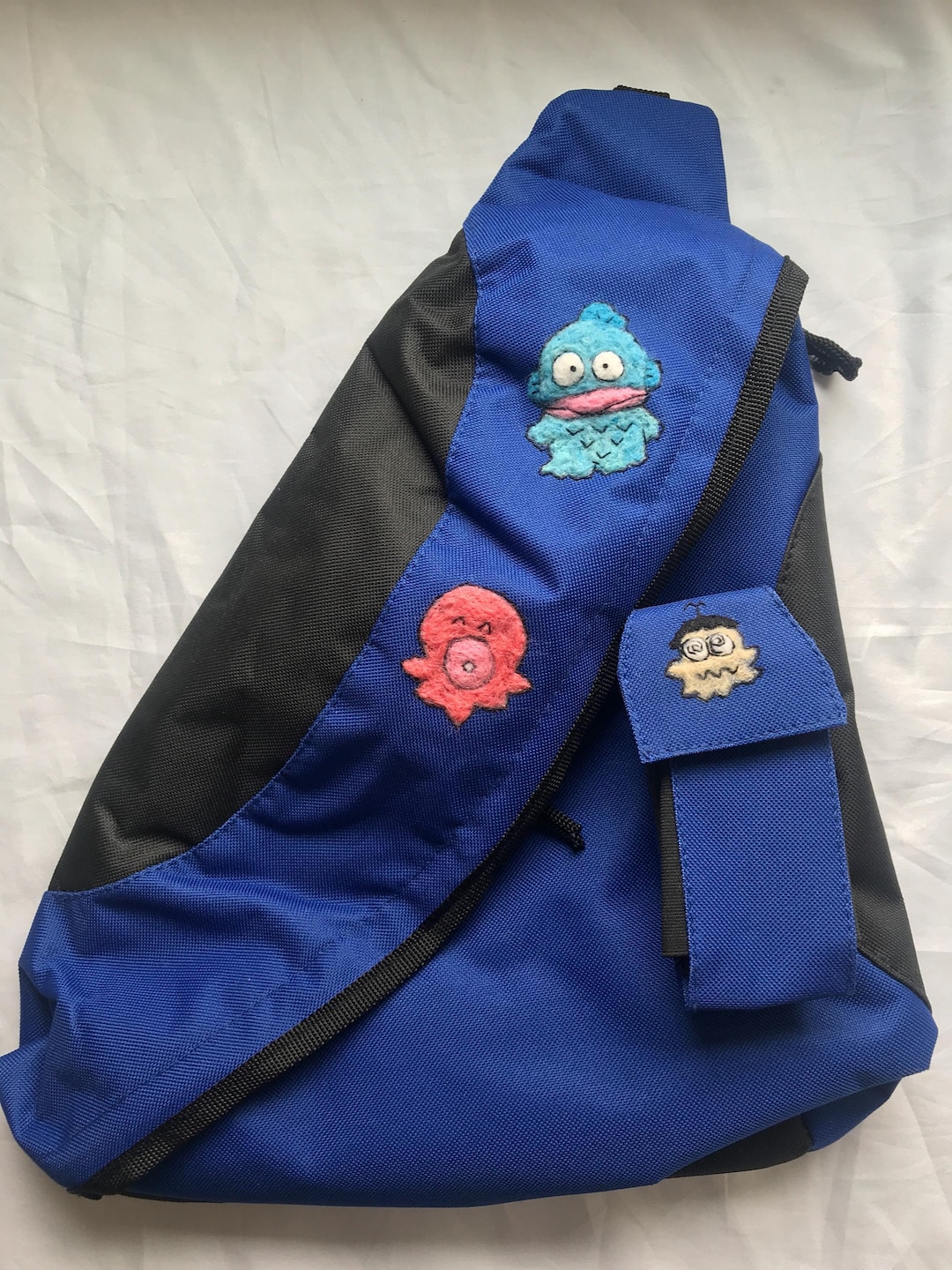 Hand Needle Felted and Embroidered Hangyodon Itaro Sayuri Messenger Bag ...