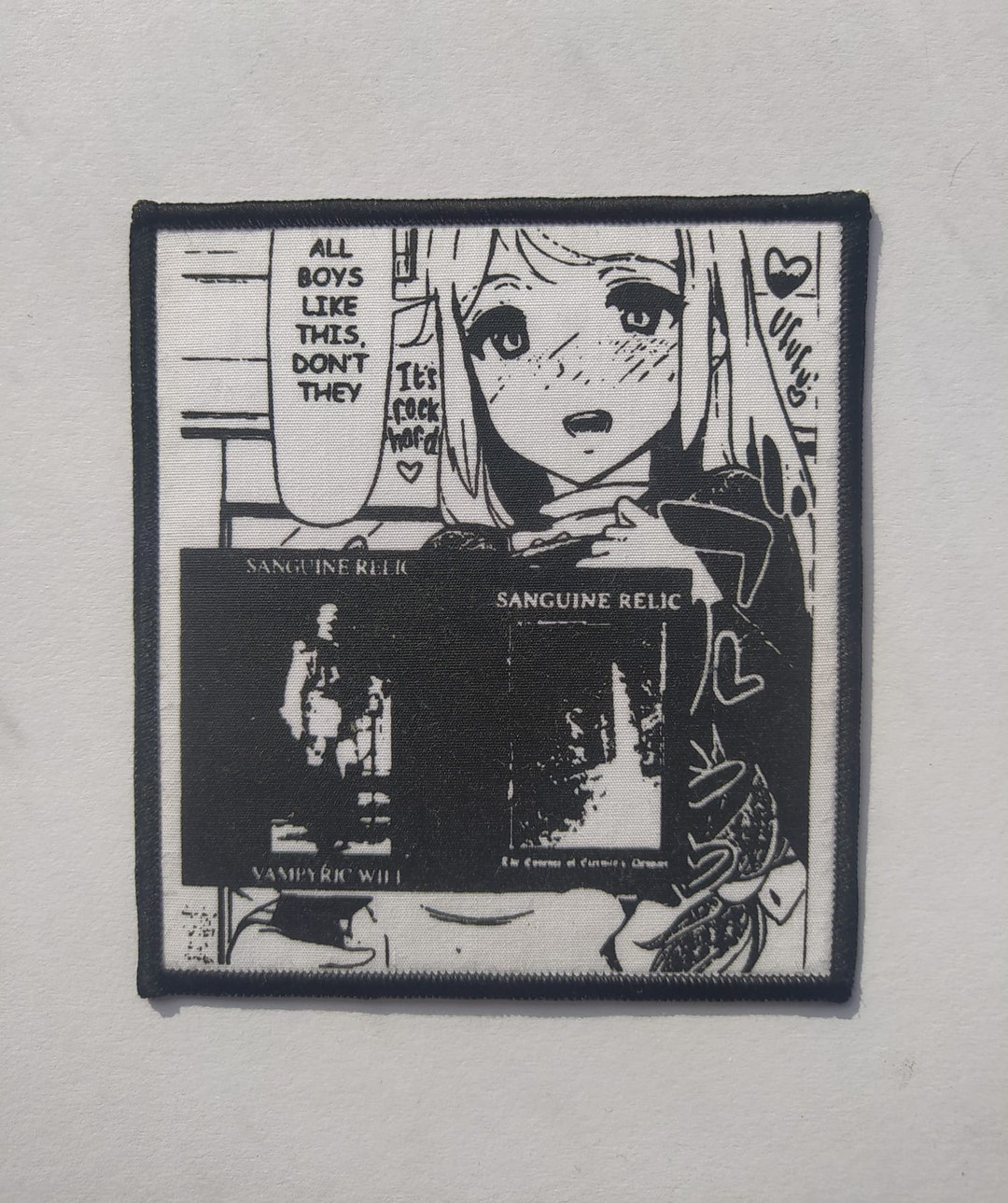 Big Tiddy Black Metal Anime Girl Patch - Etsy