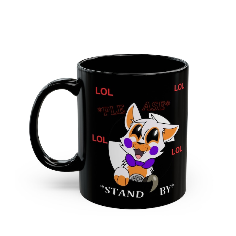 Black Mug, Fnaf, FNAF, Lolbit, Funny Words Mug, a Mug Gift for Kids and ...