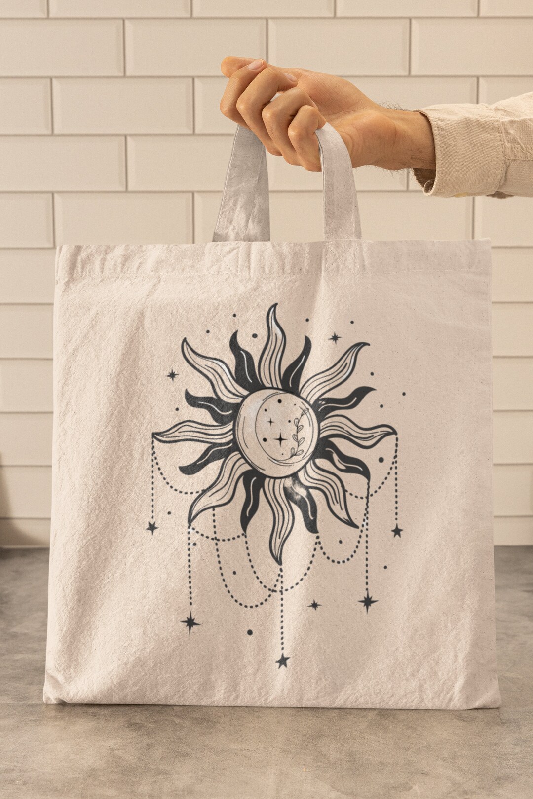 Tote Bag, Sun Tote Bag, Moon Tote Bag, Moonlight Tote Bag, Sunlight ...