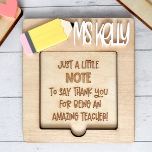 Sticky Note Post It Holder Teacher Gift | Teacher Appreciation Week ...