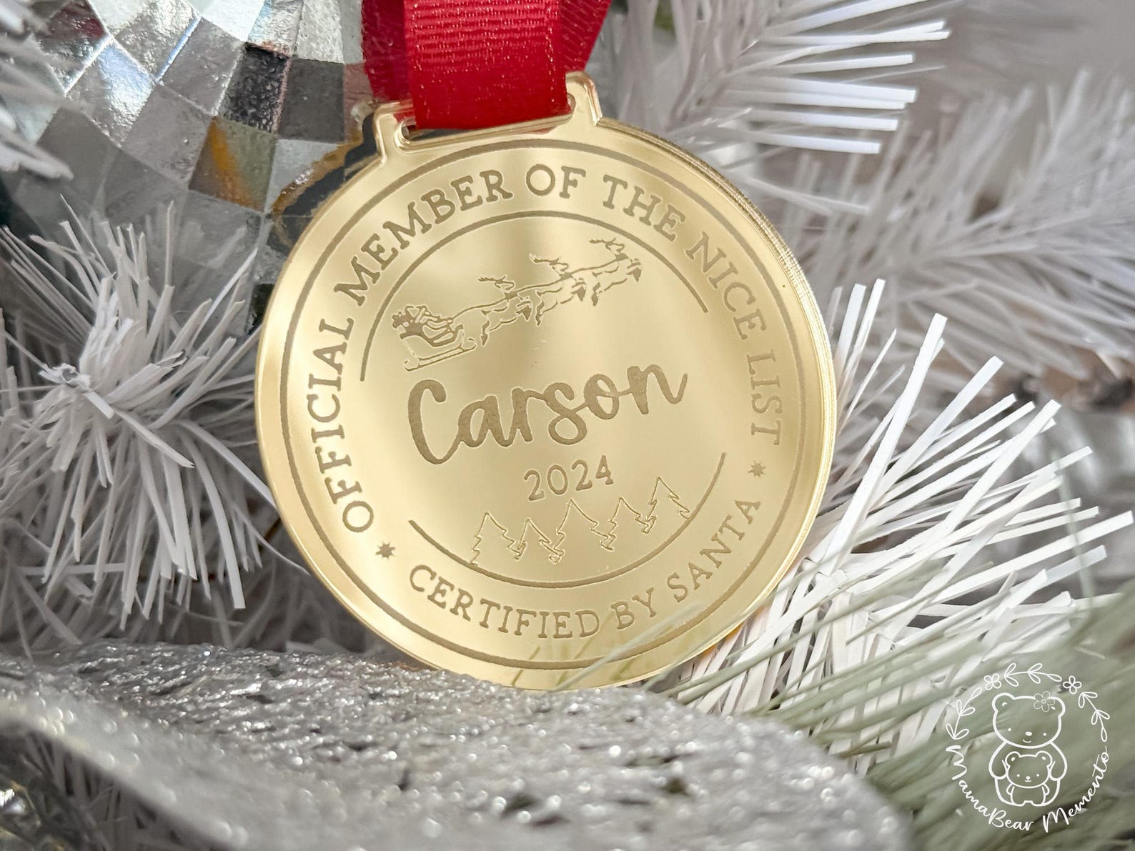 Santa Nice List Award | Santa's Medal | Personalized Custom Christmas ...