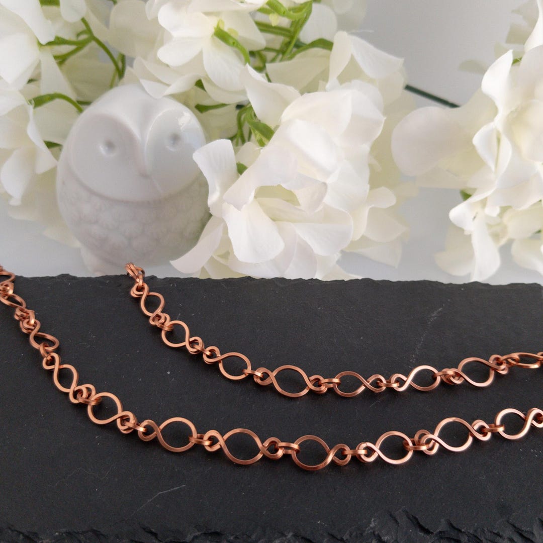 Handcrafted Square Copper Wire Chain Necklace Special Gifts for Men and ...