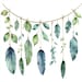 Boho Leaves Watercolor Clipart Bundle: Printable Decor (digital ...