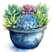 Watercolor Succulent Clipart Bundle: Printable Plant Images (digital ...