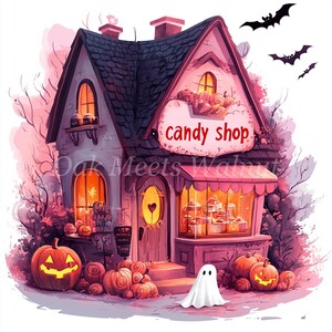 Halloween Candy Shop Clipart Bundle 10 High Res Watercolor Jpgs for ...