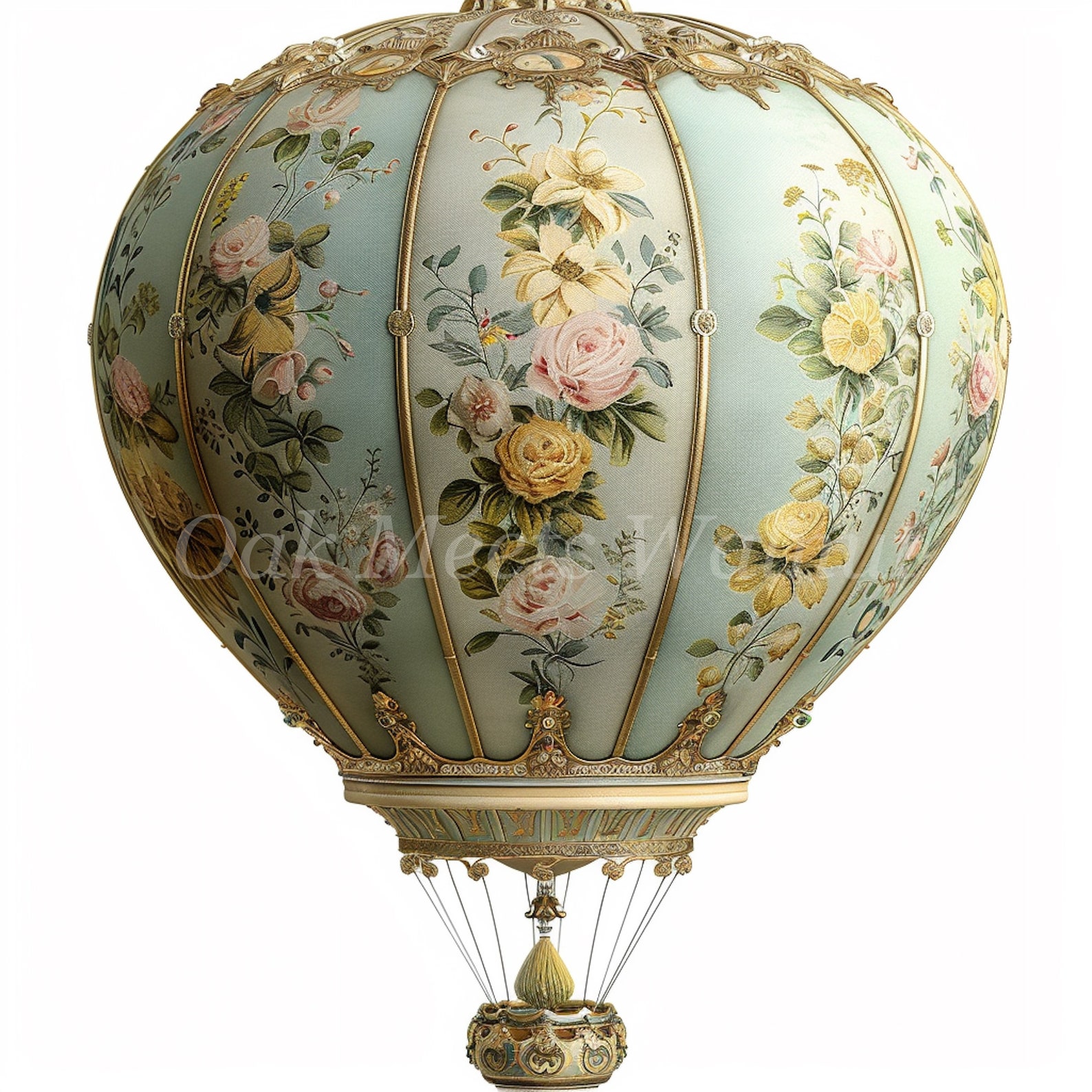 Antique Hot Air Balloons Bundle- 10 High Quality Watercolor Jpgs ...