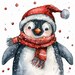 Christmas Penguin Watercolor Clipart Bundle: Holiday JPG Images ...