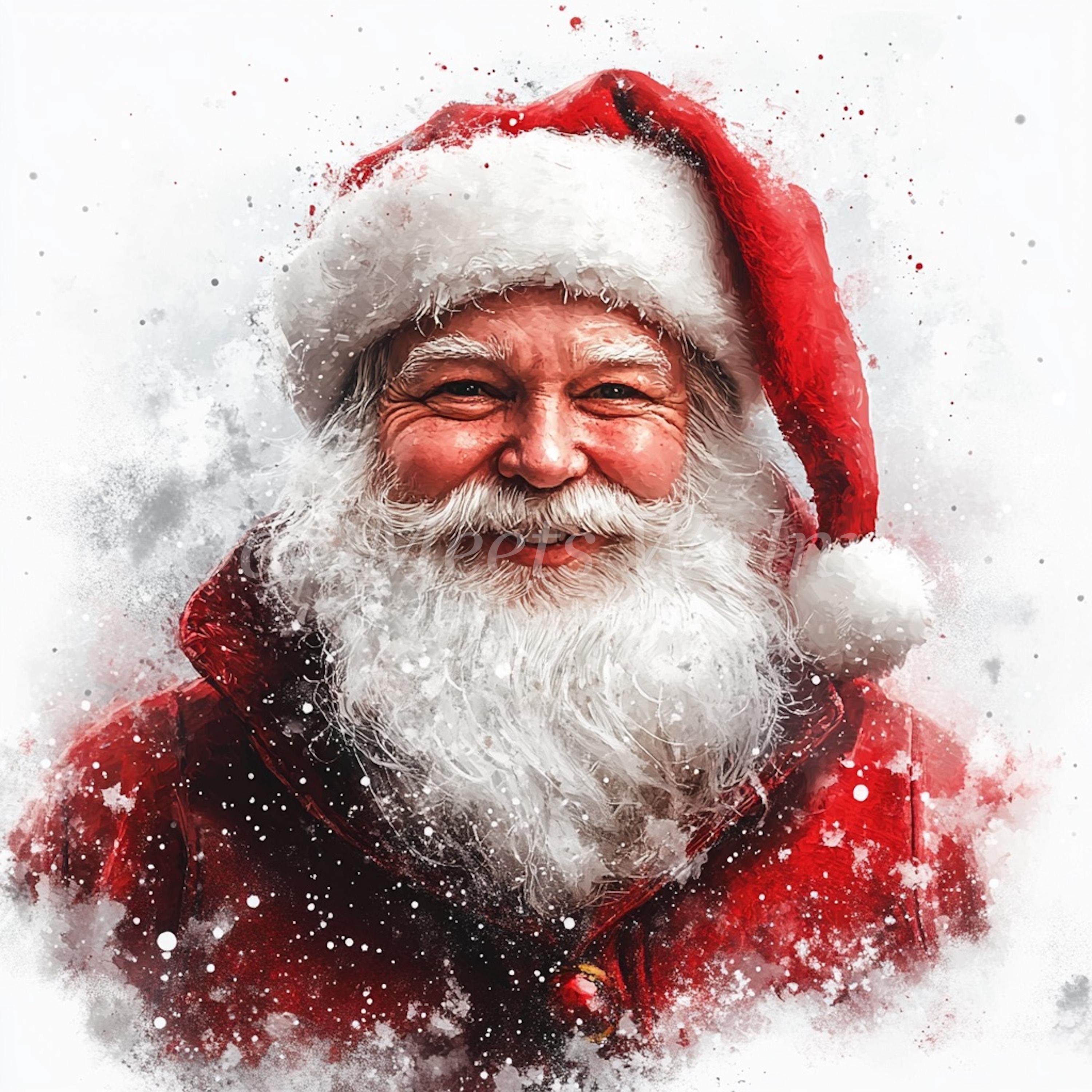 Watercolor Santa Claus Clipart Bundle: Christmas Scrapbook Graphics ...
