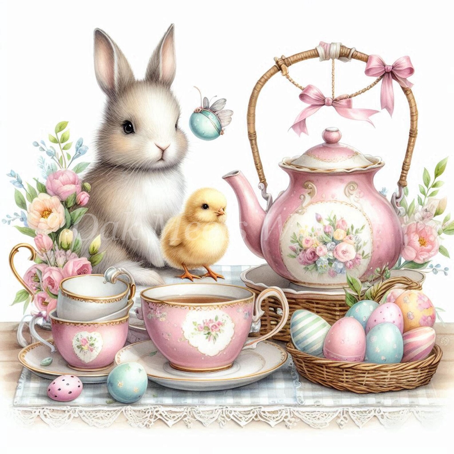 10 Easter Chick and Bunny Clipart Bundle- High Quality Jpgs ...