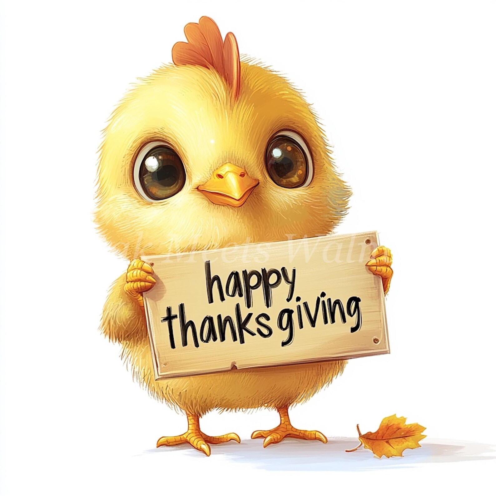 Thanksgiving Baby Chicken Clipart Bundle: Watercolor Jpgs (digital ...