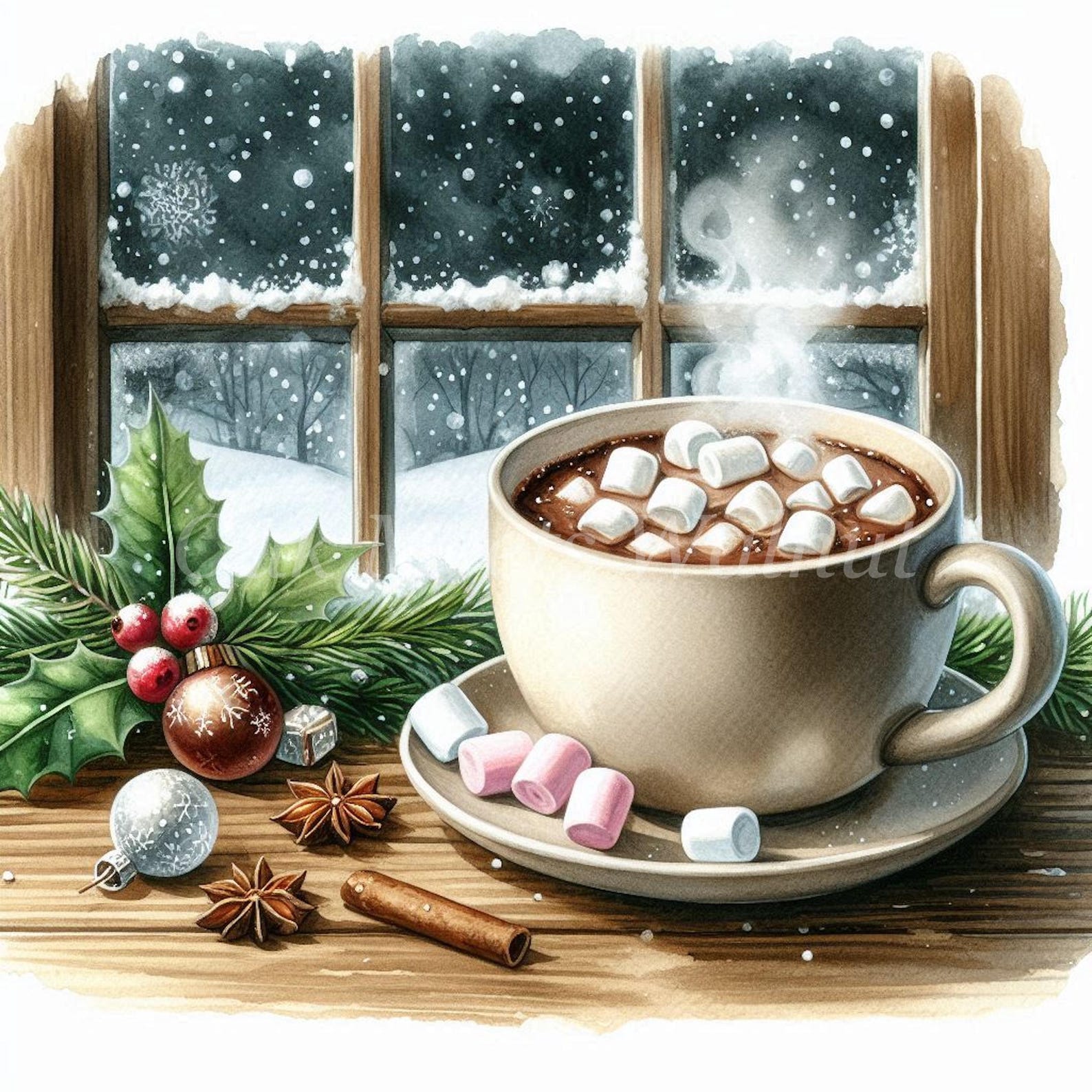 Hot Cocoa Clipart Bundle: Cozy Winter Illustrations (digital Download ...