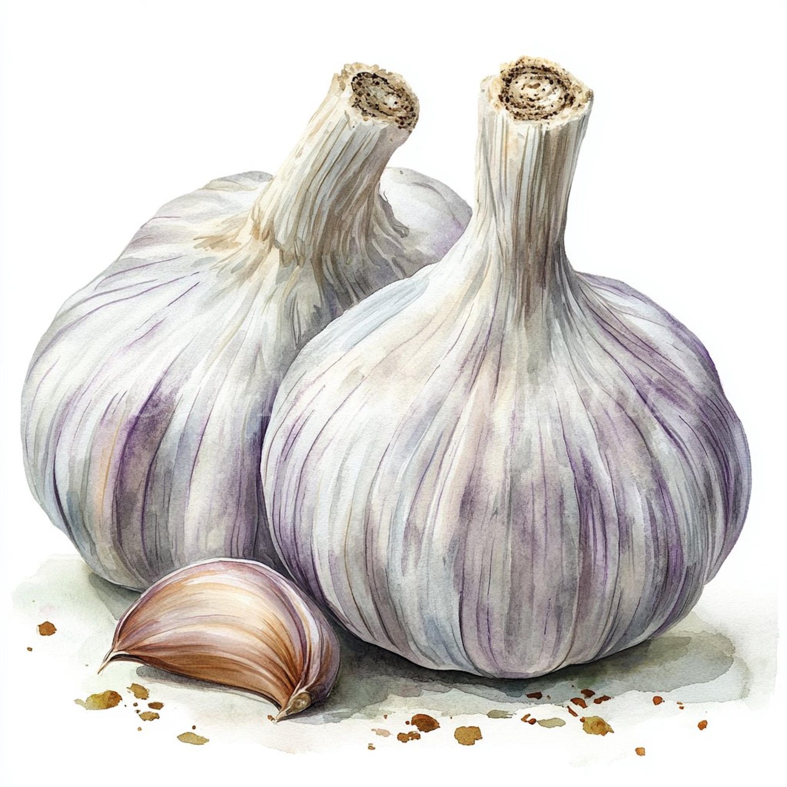 Garlic Clipart Bundle- 10 High Quality Watercolor Jpgs- Christmas ...