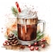 Hot Christmas Cocoa Clipart Bundle 10 High Quality Watercolor Jpgs ...