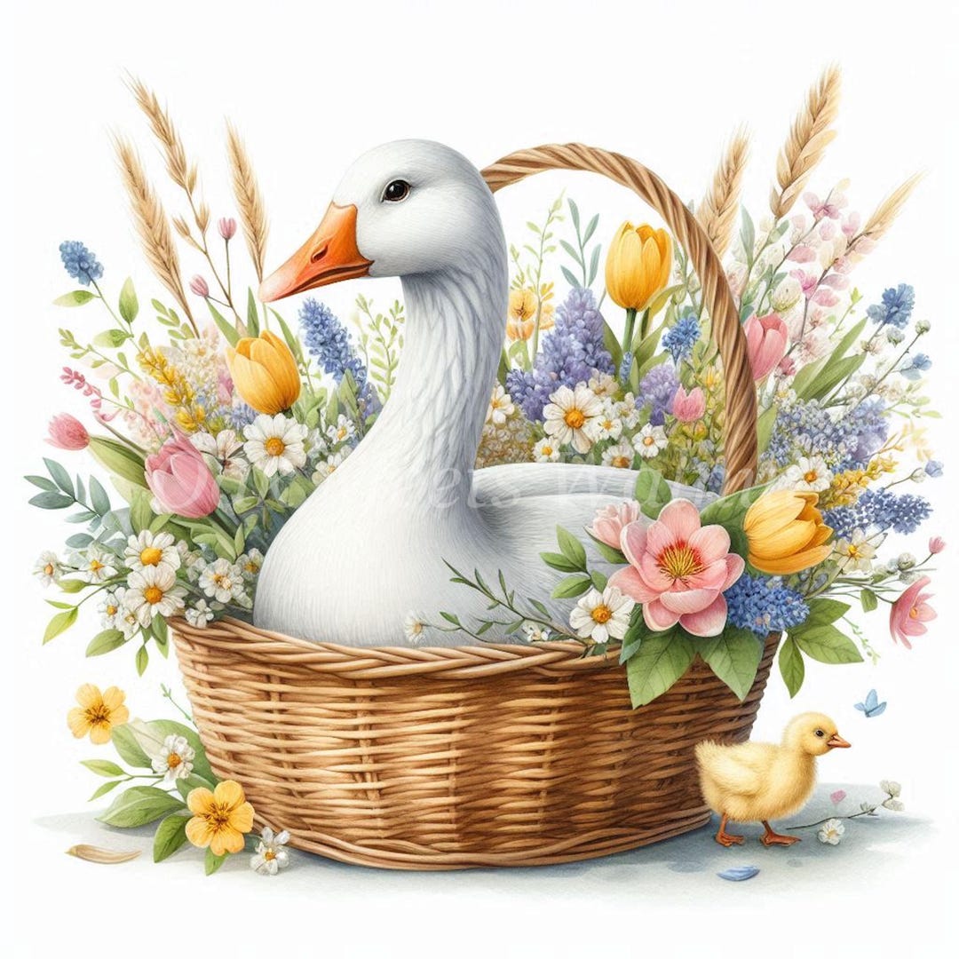 16 Spring Goose Clipart Bundle- High Quality Jpgs, Craft Art, Card ...
