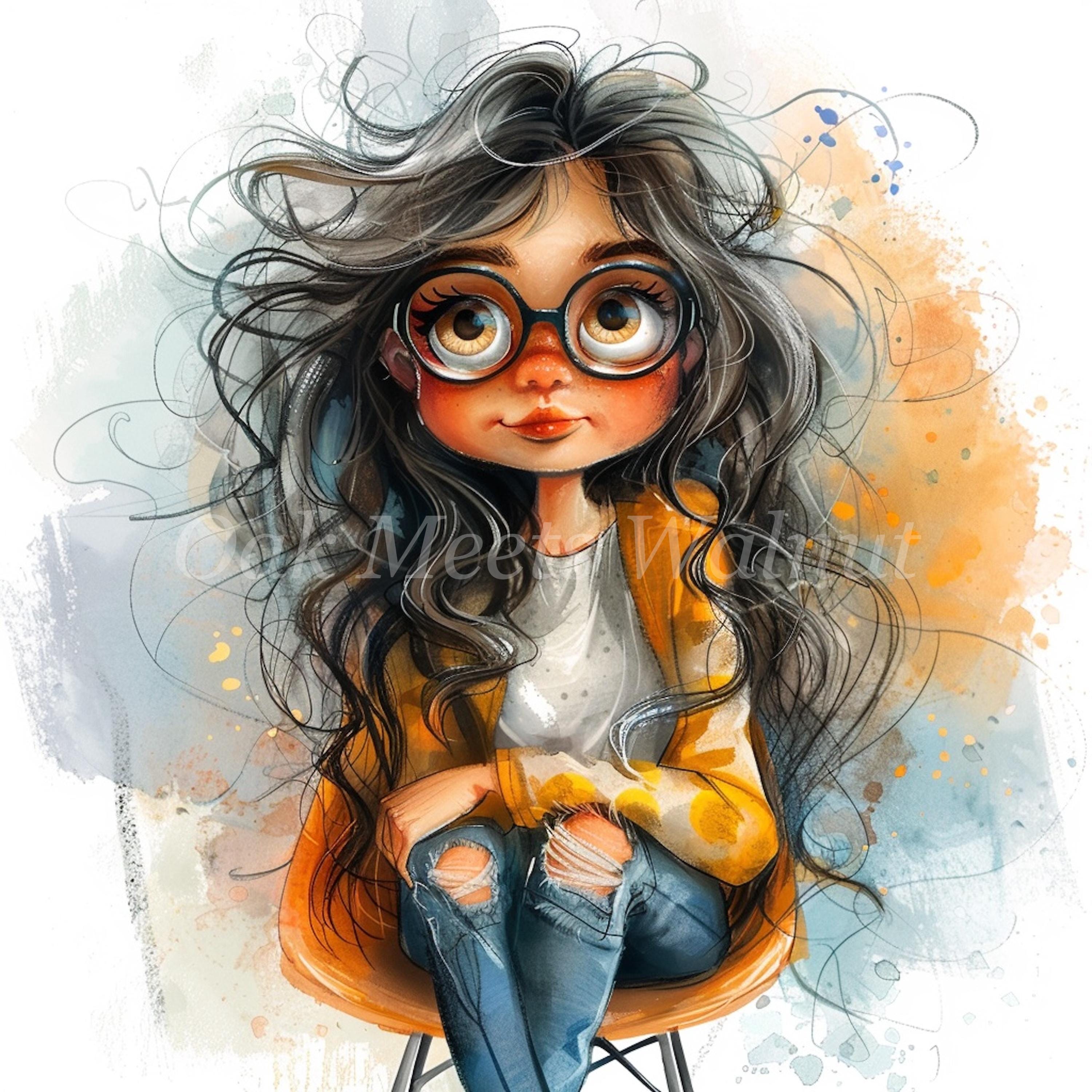 Whimsical Woman Clipart: Watercolor Art Bundle (digital Download) - Etsy