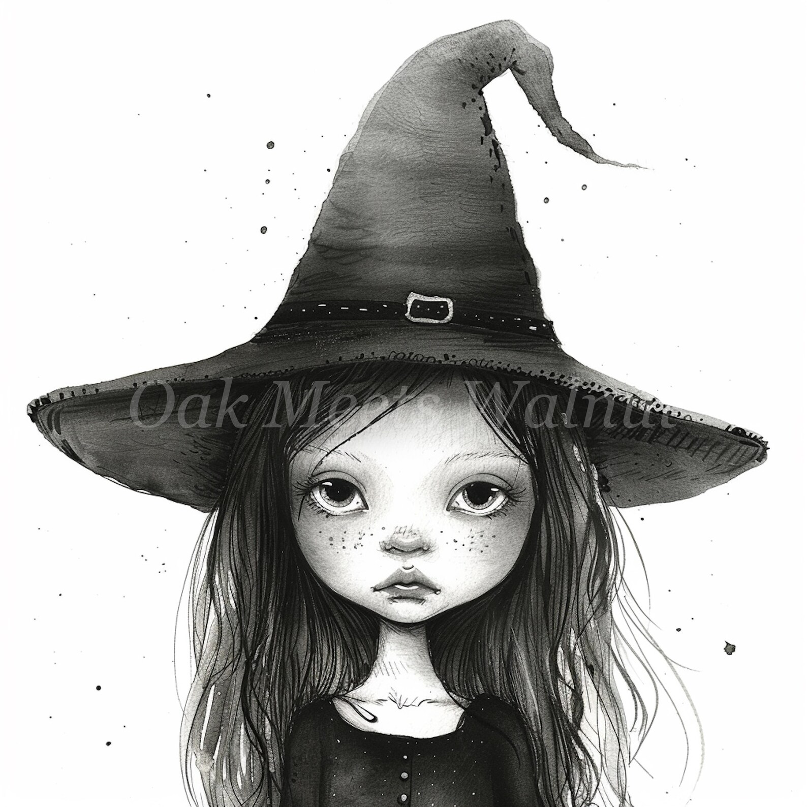 Cute Little Witch Clipart Bundle 10 High Quality Watercolor Jpgs ...