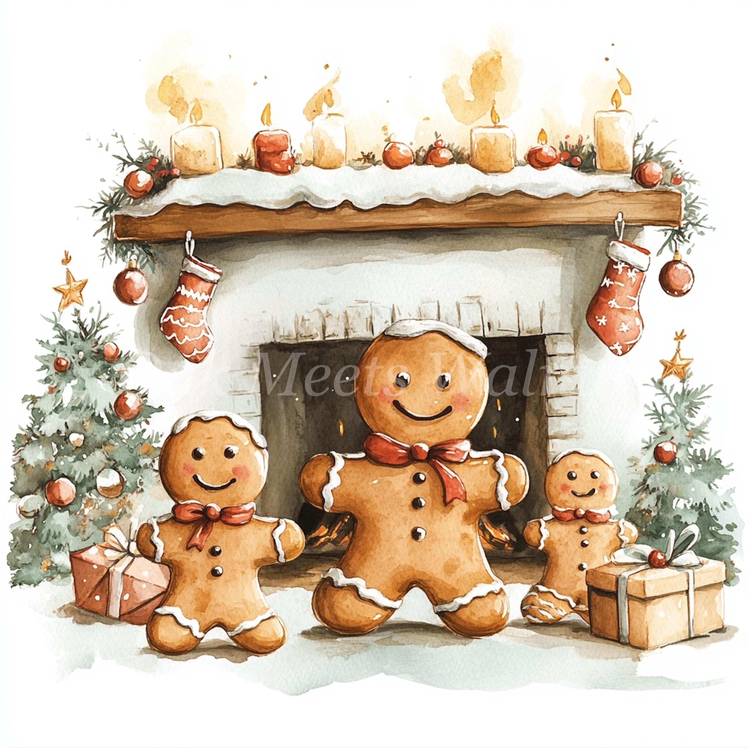 Gingerbread Family Watercolor Clipart Bundle (digital Download) - Etsy