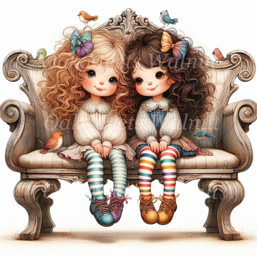 10 Whimsical Friends Clipart Bundle- High Quality Watercolor Jpgs ...