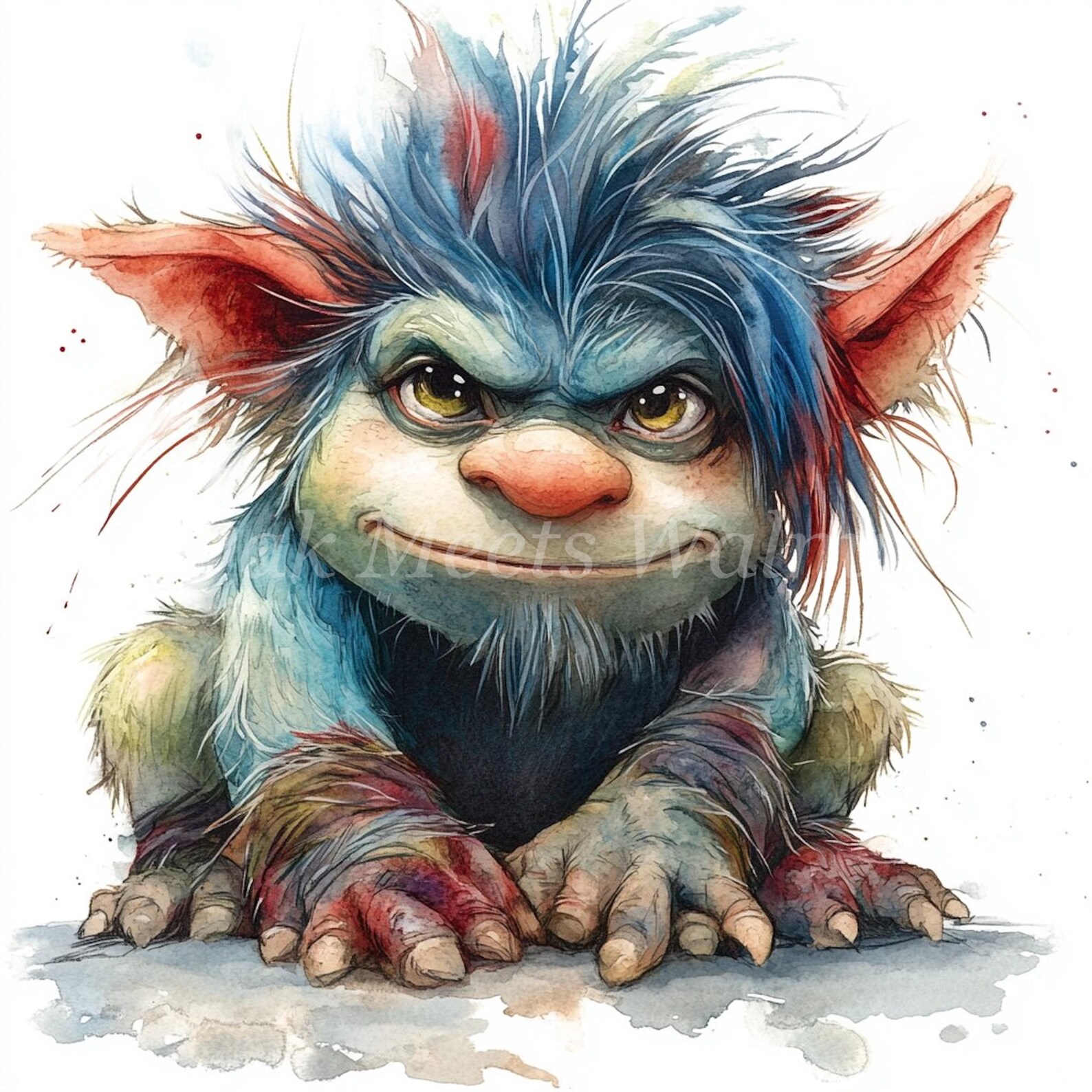 Trolls Clipart Bundle- 10 High Quality Jpgs, Vintage Printable Images ...