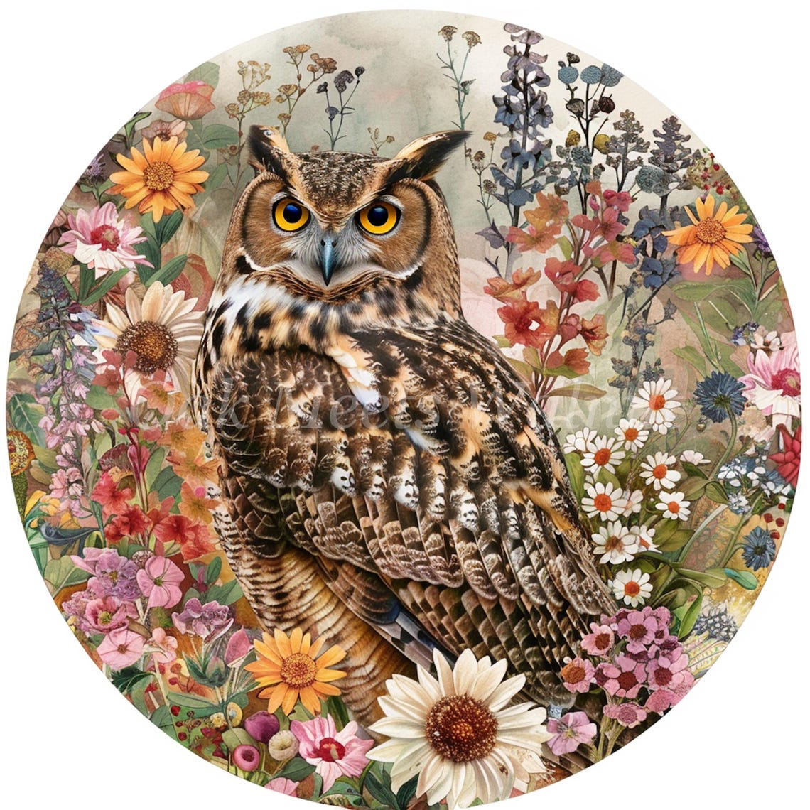 Floral Owl Clipart Bundle 10 High Quality Watercolor Jpgs Printable ...