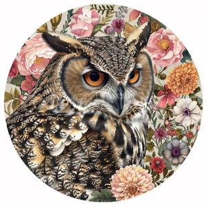 Floral Owl Clipart Bundle- 10 High Quality Watercolor Jpgs- Printable ...