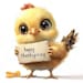 Thanksgiving Baby Chicken Clipart Bundle: Watercolor Jpgs (digital ...