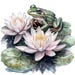 Frog on Lily Pad Clipart Bundle-10 High Quality Watercolor Jpgs ...
