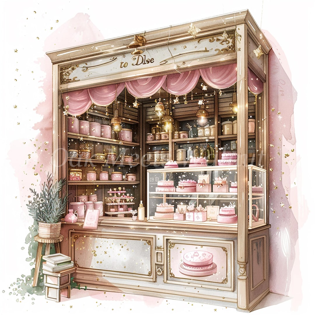 Pink Stardust Shop Clipart Bundle- 10 High Quality Watercolor Jpgs ...