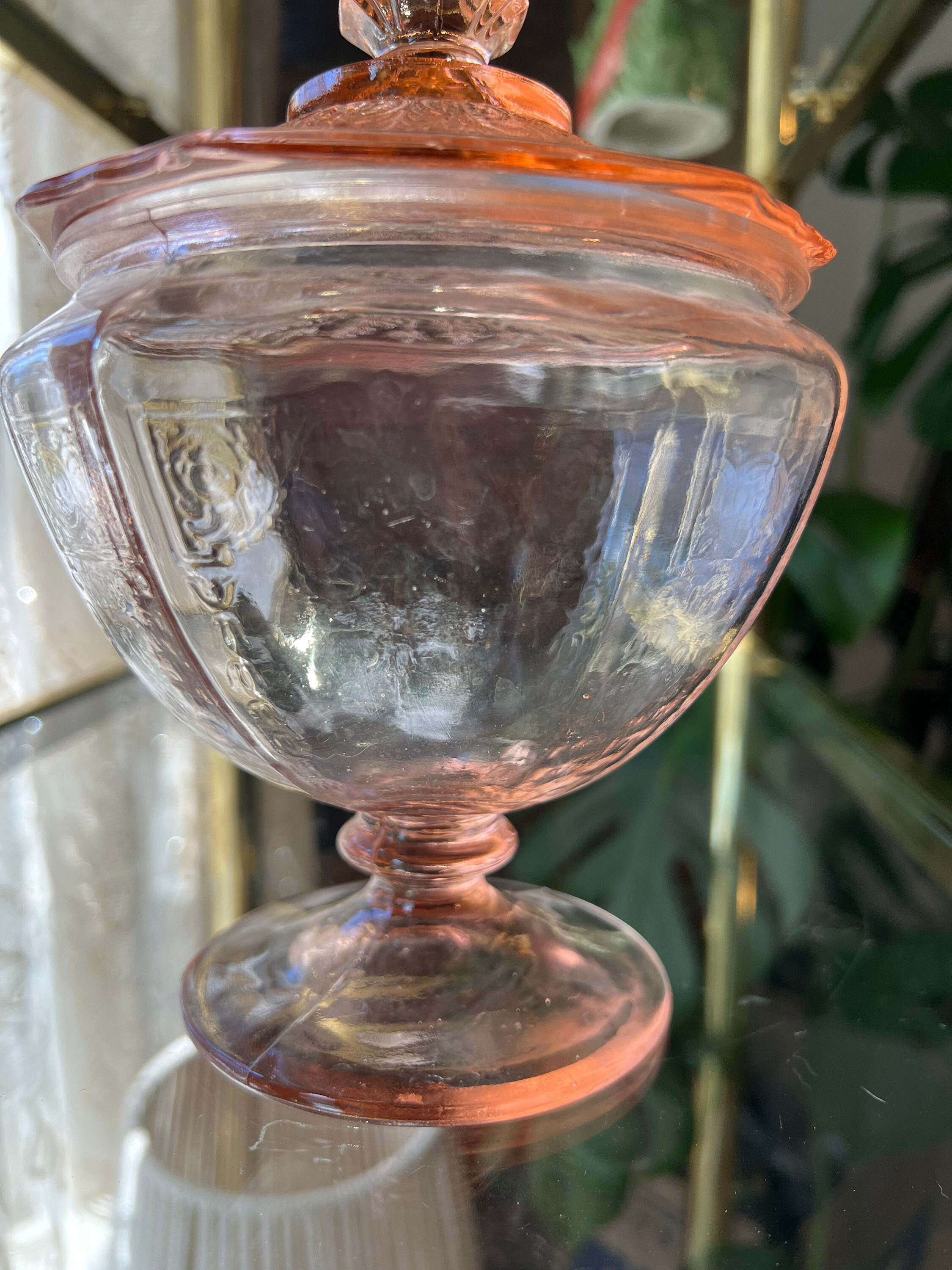 Anchor Hocking Pink Depression Glass Princess Pattern Candy Dish ...
