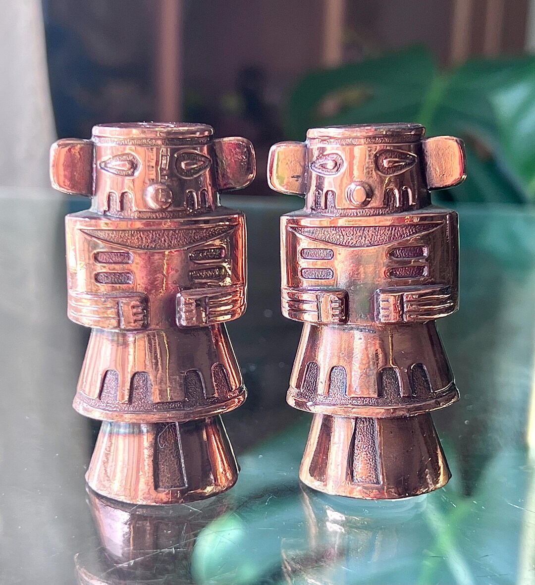 Vintage Anco Japan Copper Kachina Doll Salt and Pepper Shaker Set - Etsy