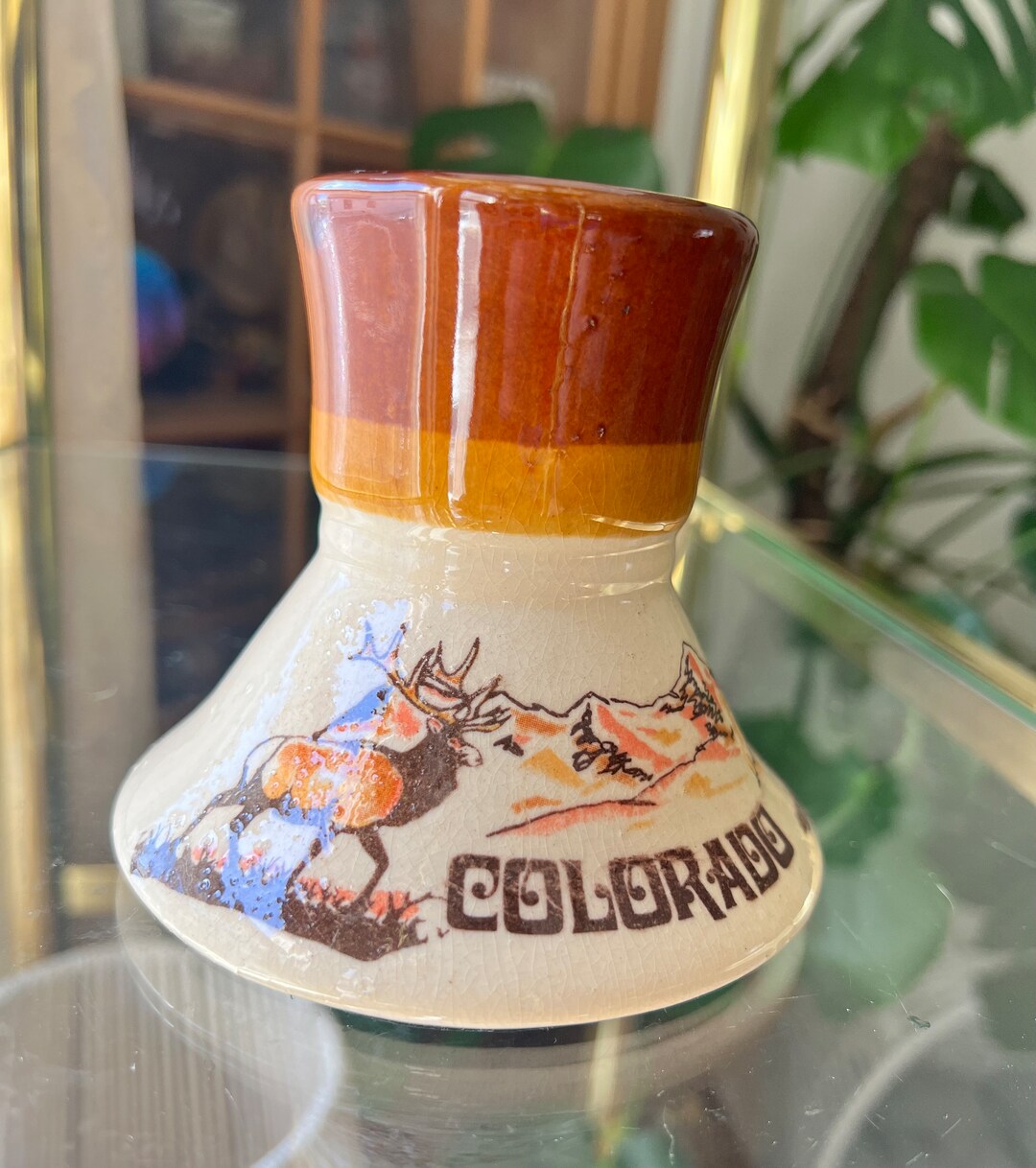 Vintage Colorado Elk Souvenir "no Spill" Flat Bottom Coffee Cup/mug - Etsy
