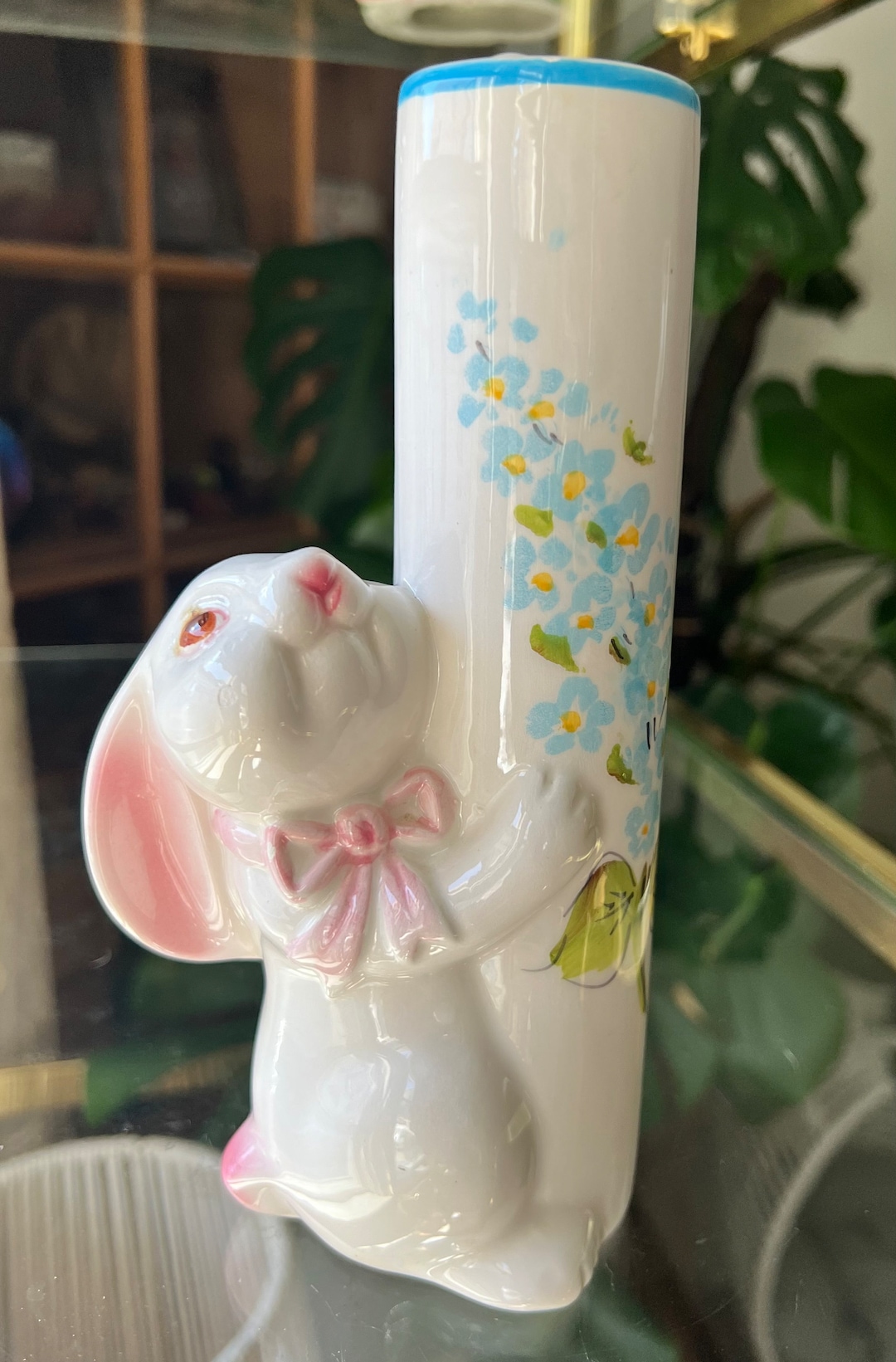 1980's FTD Floral Bunny Rabbit Bud Vase - Etsy