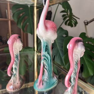 Set of 3 - 1940's MCM Pink Flamingo Figures - Etsy