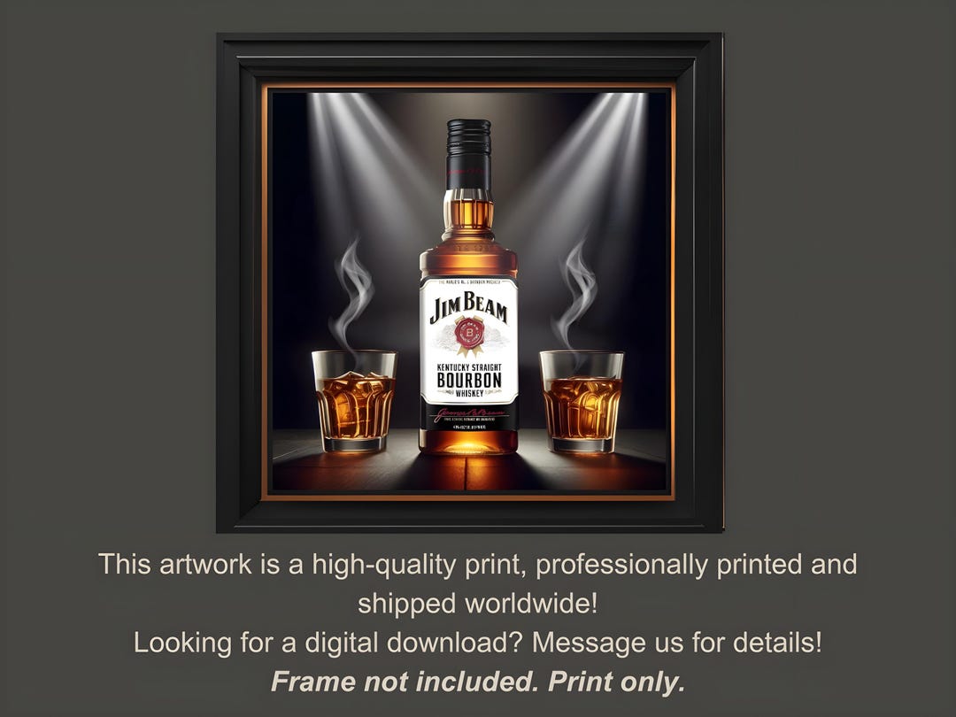 Jim Beam Whiskey Bliss Art Print | Fine Spirits Tribute | Vintage ...