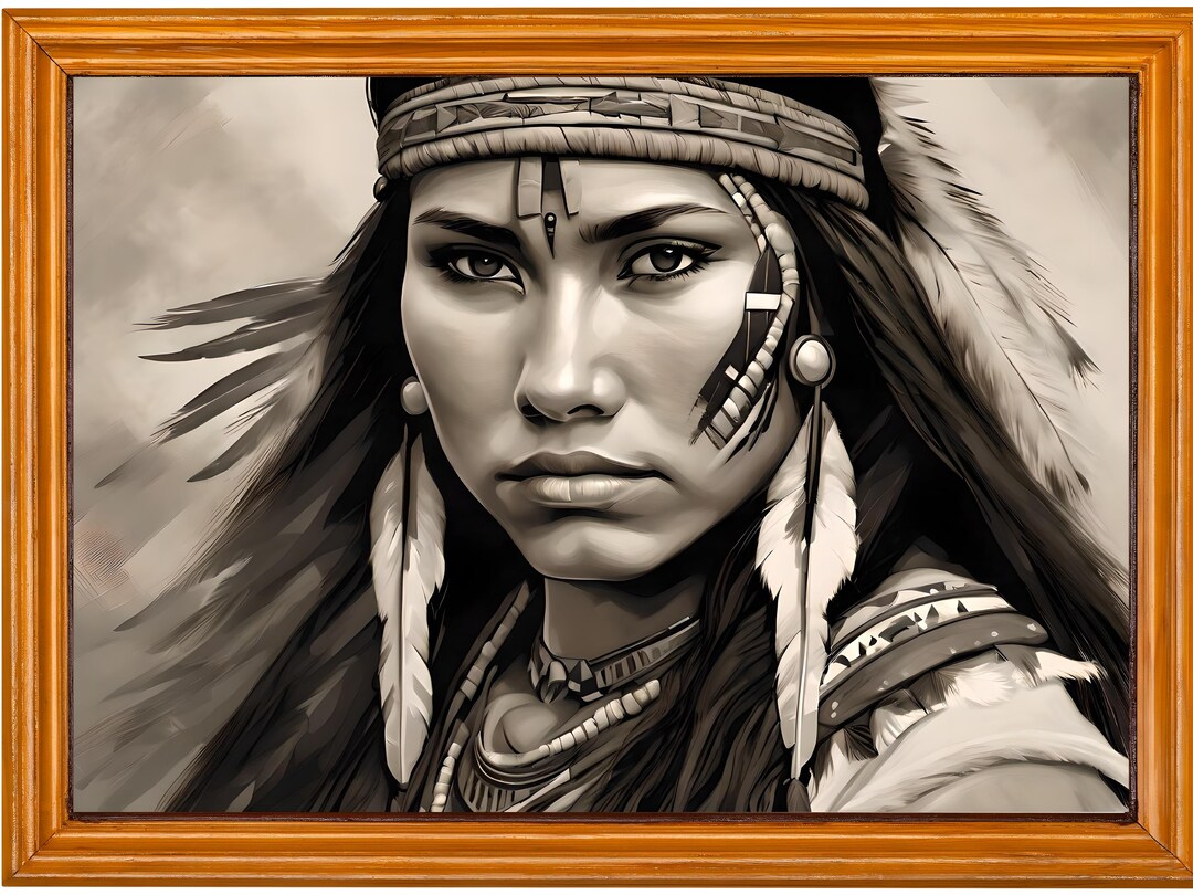 Warrior's Gaze: the Noble Spirit of the Native American Woman - Etsy