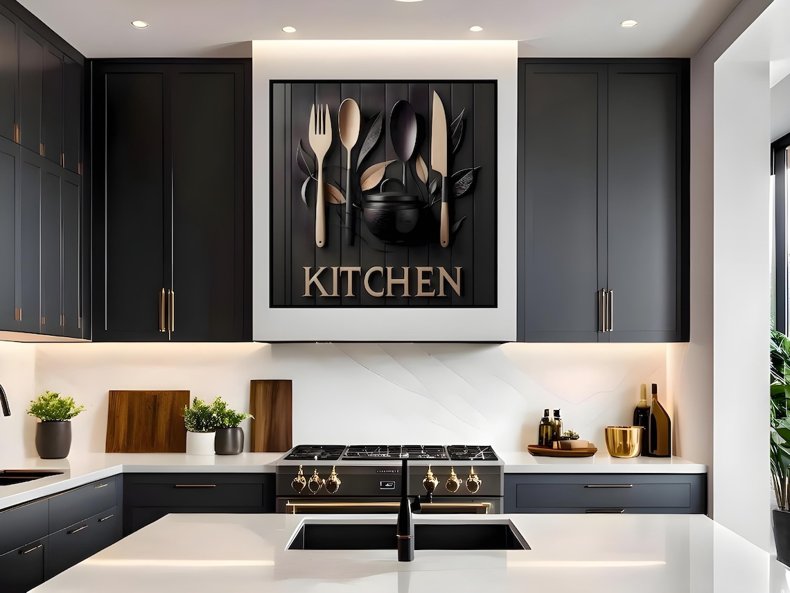 Modern Kitchen Art Print: Minimalist Culinary Wall Decor - Etsy