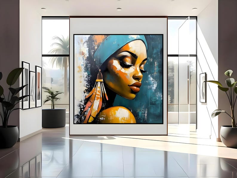 Modern Woman Portrait Art Print | Dream Face Decor - Etsy