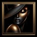 Grace and Shadow: Metallic Portrait for Home Decor - Etsy