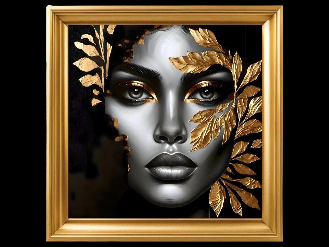 Golden Gaze A Monochrome Portrait of Elegance[a Digital Download] - Etsy