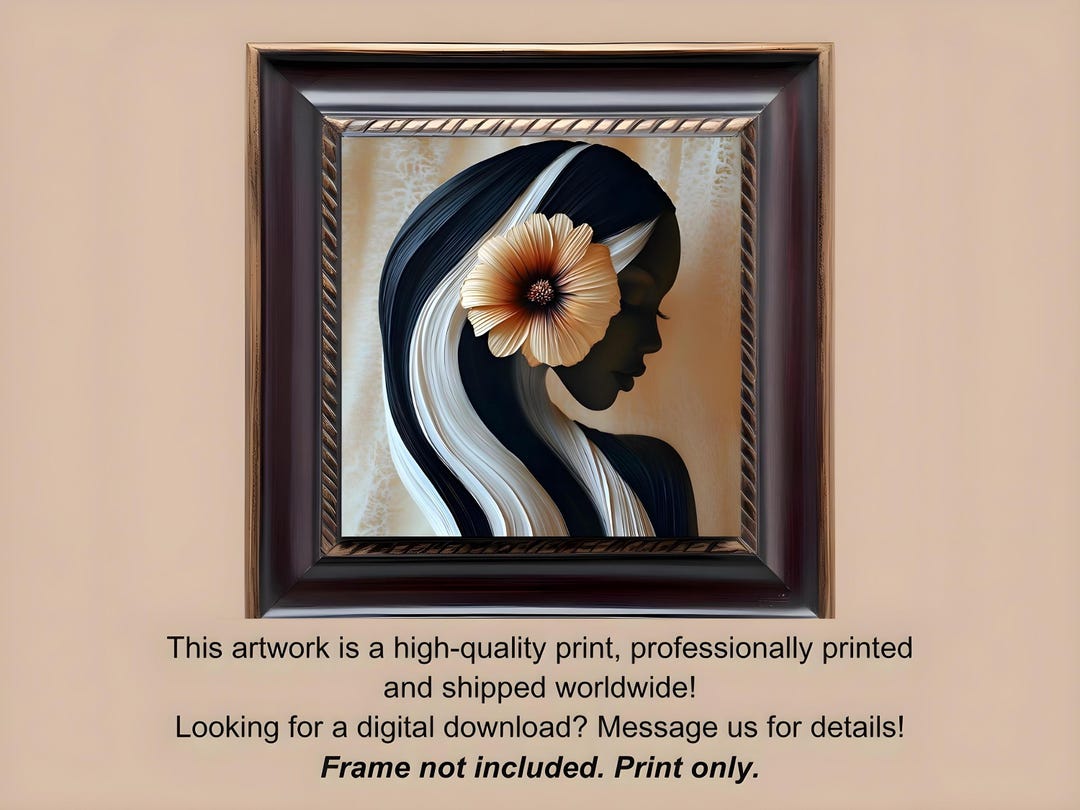 Abstract Woman Art Print, Whispering Winds Wall Decor, Modern ...