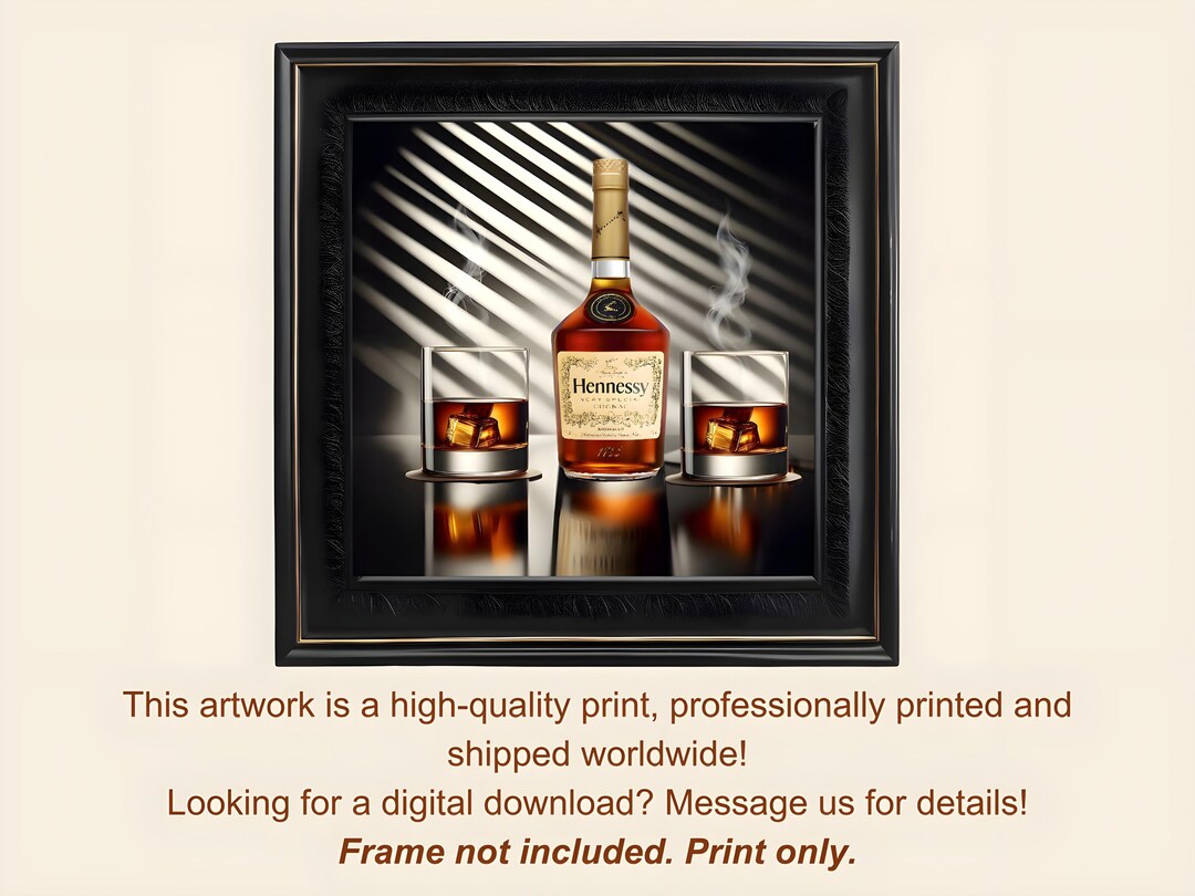 Hennessy Print | High Quality Wall Art | Vintage Hennessy Poster | Home ...