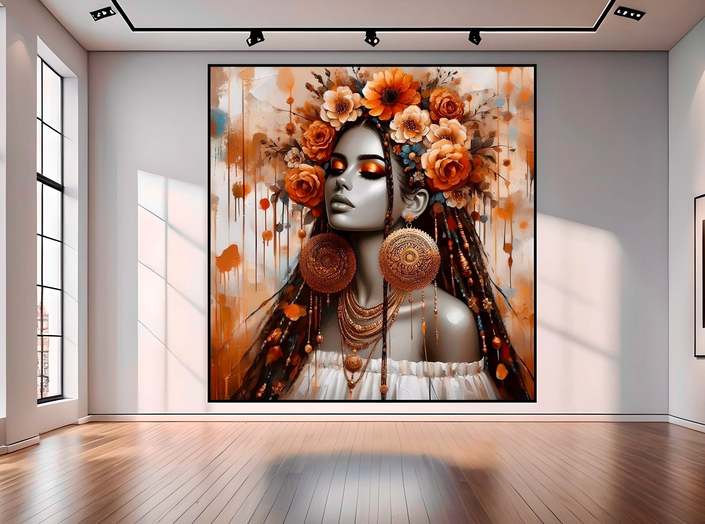 Artistic Portrait of Latina Woman in Earthy Tones[a Digital Download ...