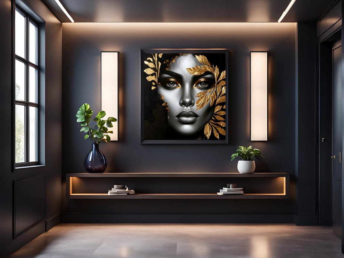 Golden Gaze A Monochrome Portrait of Elegance[a Digital Download] - Etsy