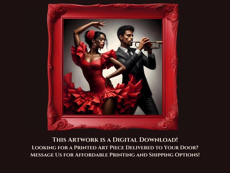 Elegant Flamenco Dance Performance With Trumpet Accompanimenta Digital ...