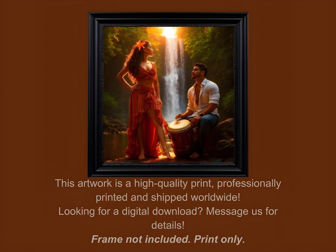 Bomba Dance Art Print: El Yunque Waterfall, Puerto Rico - Etsy