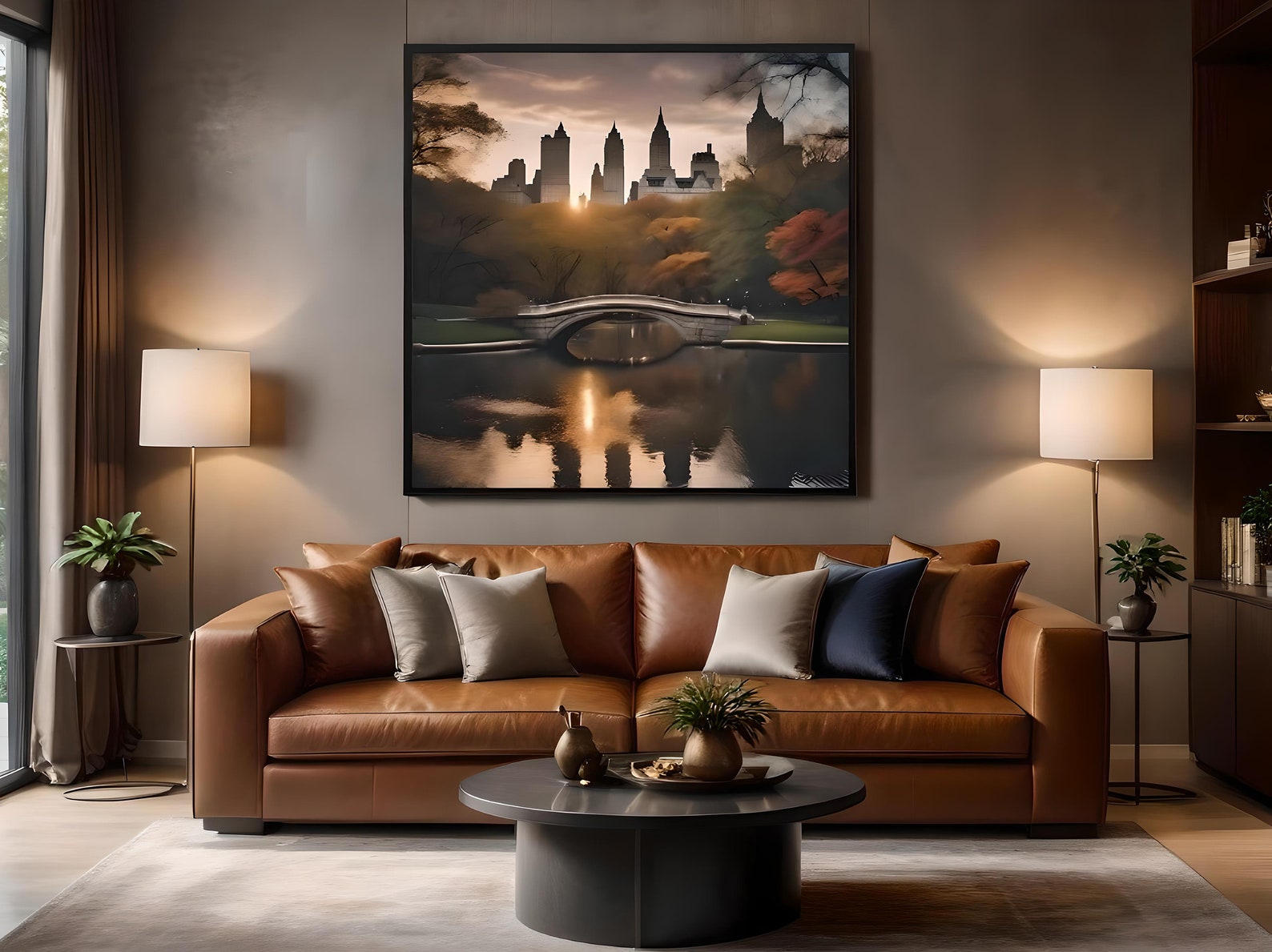 Evening Elegance: Sunset Over Central Park Bridge[a Digital Download ...