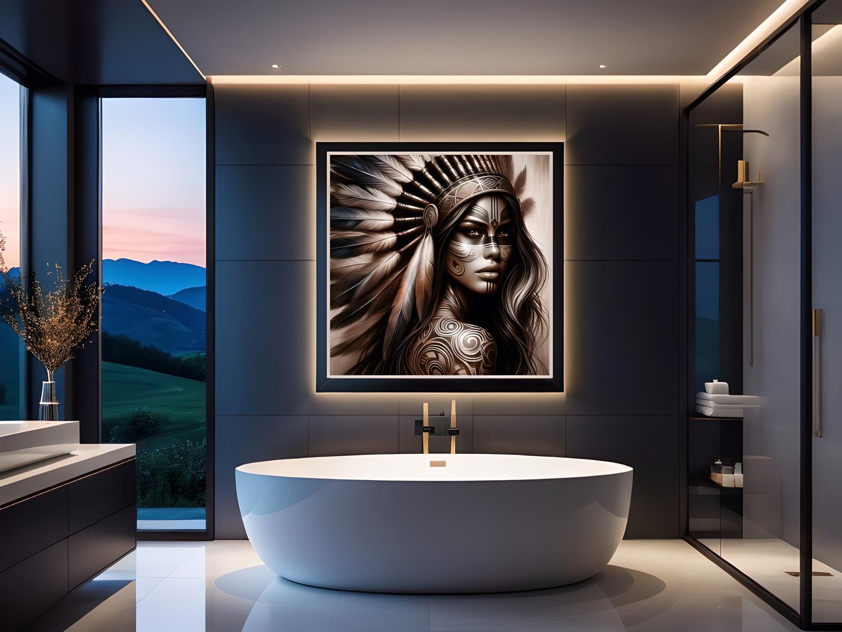 Art Print [high-quality Wall Decor] - Taino Elegance: Bronze Beauty Art ...