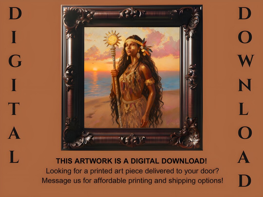 Anacaona Art Print – Golden Taino Queen, Caribbean Heritage (digital ...