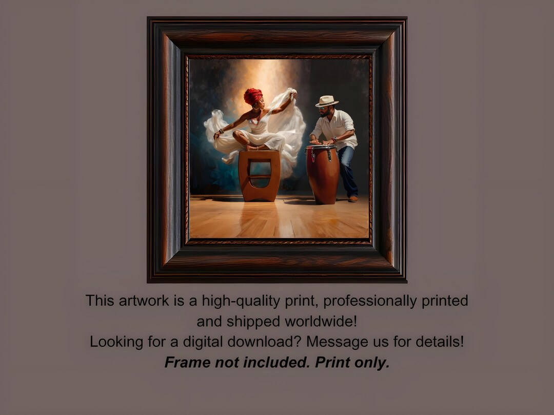 Puerto Rican Bomba Dance Print: Afro-latina Art, Cultural Heritage - Etsy